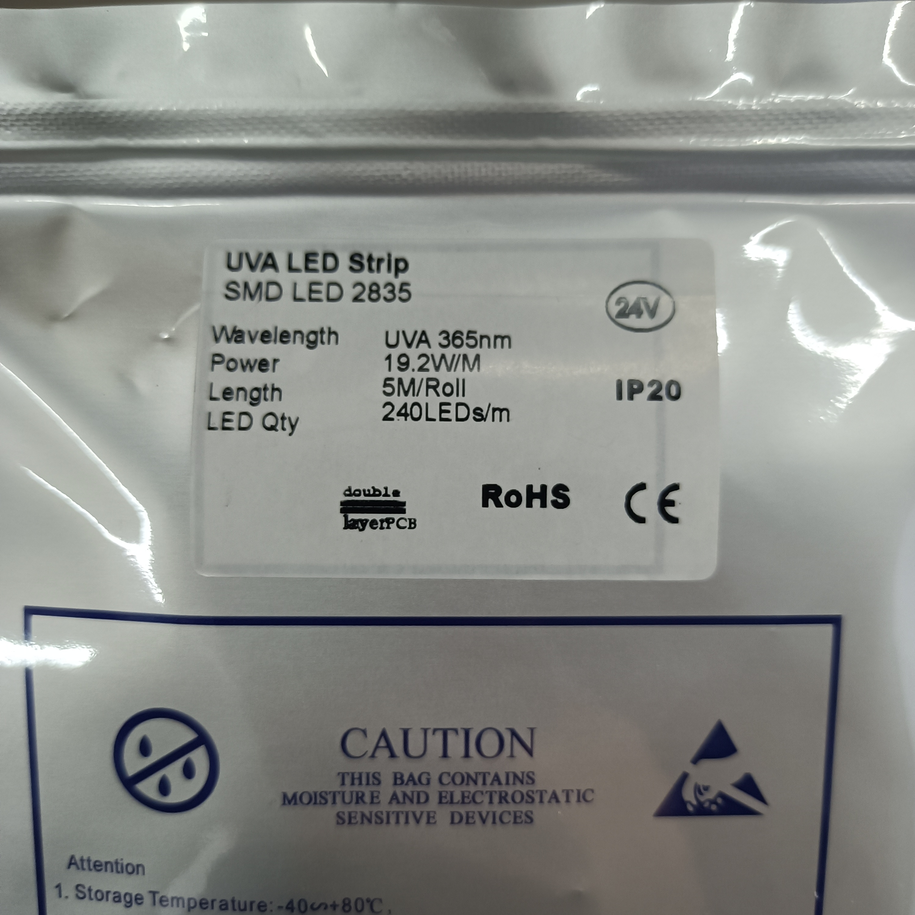 315nm UVB and 365nm UVA LED Strip Lights Shipped to Lithuania